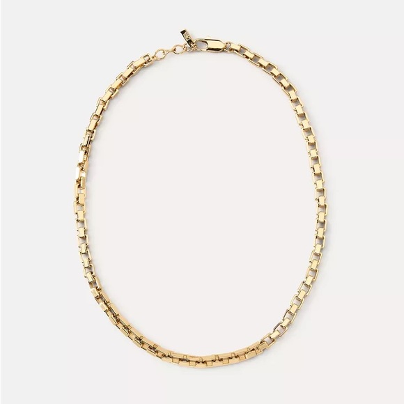 Zara | Jewelry | Zara Gold Square Link Necklace | Poshmark